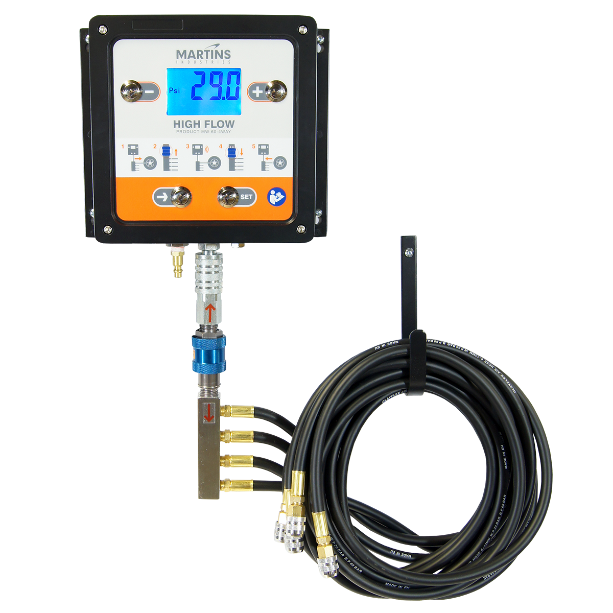 Automatic tyre inflator 4 outlets - Flatematic 4 Way - TyreGo Automatic tyre inflator 4 outlets - Flatematic 4 Way - TyreGo